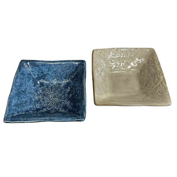 Ceramic Medium Square Bowl - Forests, Tides, and Treasures