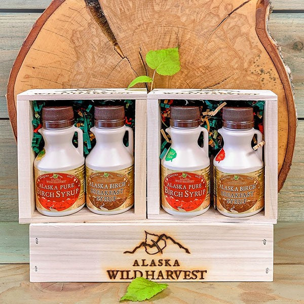 Pure Birch and Birch Breakfast Syrup Gift Crate - Forests, Tides, and ...