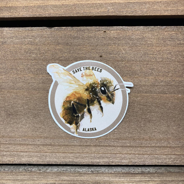Bees Please Stickers 2 Inch - Forests, Tides, and Treasures