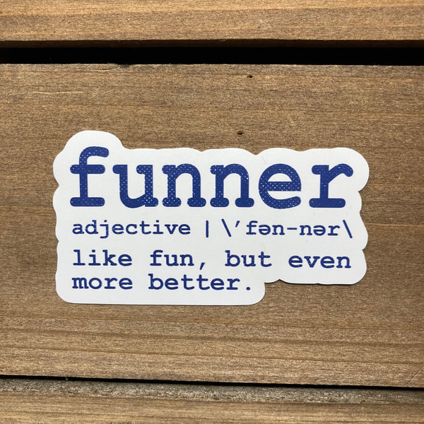 Funner Sticker - 3 Inch - Forests, Tides, and Treasures