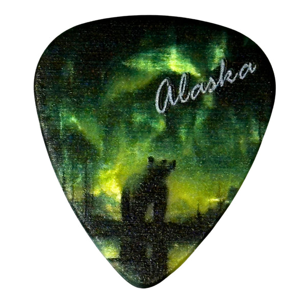 Alaska Northern Lights Guitar Pick - Forests, Tides, and Treasures
