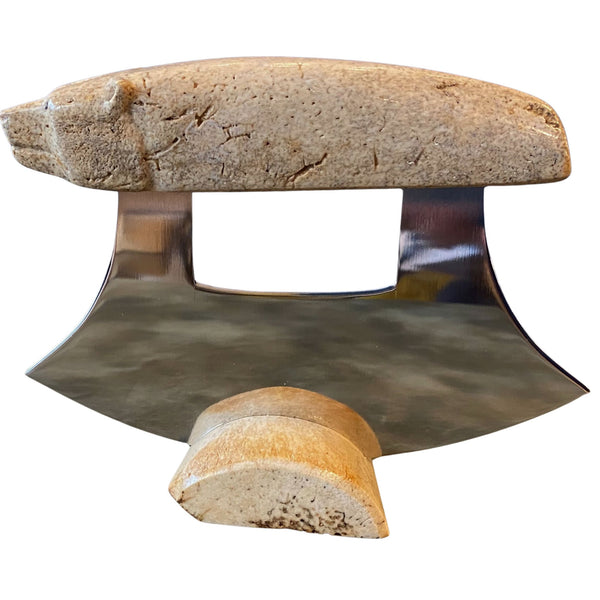Walrus Jawbone Bear Handle Ulu - Forests, Tides, and Treasures