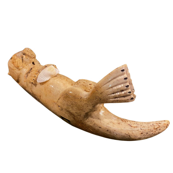 Walrus Jawbone Otter Figurine - Forests, Tides, and Treasures
