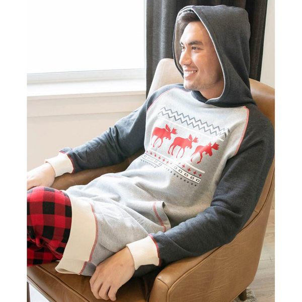 Cabin Moose Sleep Hoodie - Forests, Tides, and Treasures