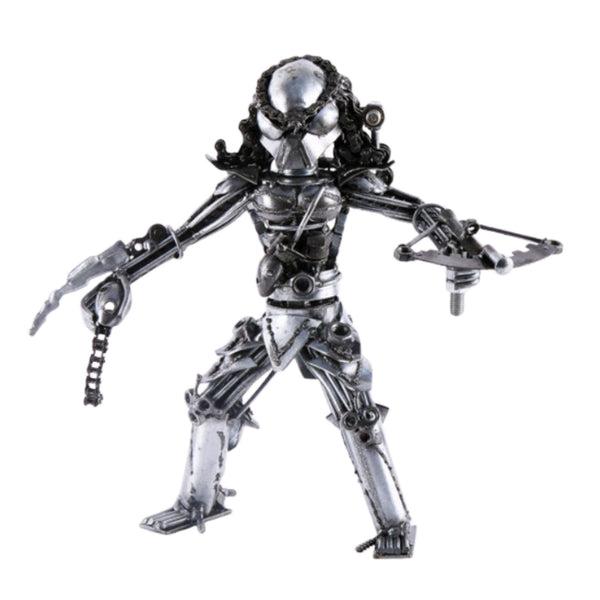 Masked Predator Metal Figurine - Forests, Tides, and Treasures