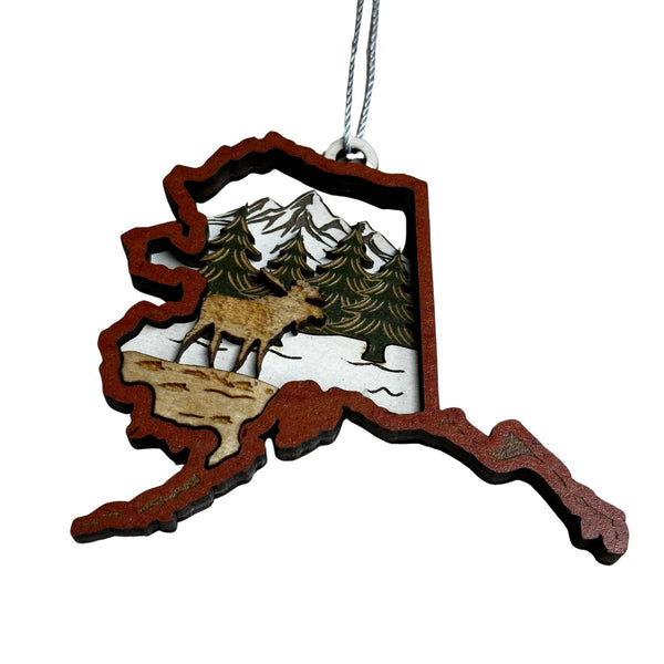 Alaska State Moose Ornament - Forests, Tides, and Treasures