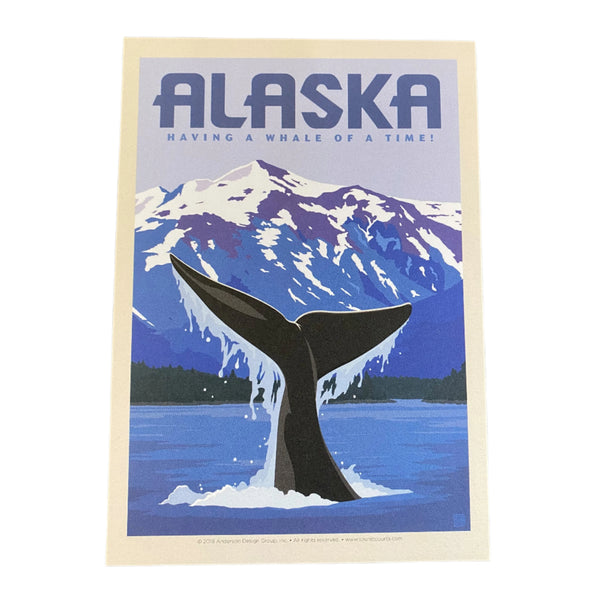 Vintage Whale Tail Postcard - Forests, Tides, and Treasures