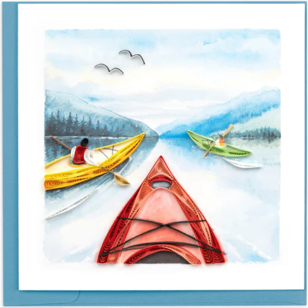 Kayaking Quilling Card - Forests, Tides, and Treasures