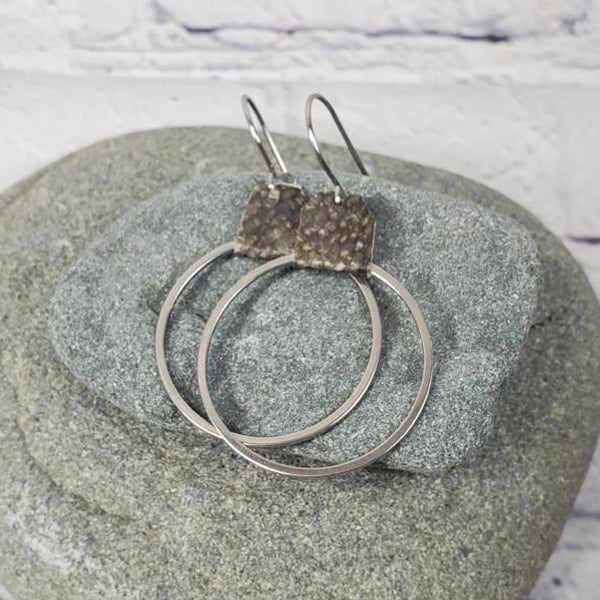 Halibut Leather Rectangle Earrings - Forests, Tides, and Treasures