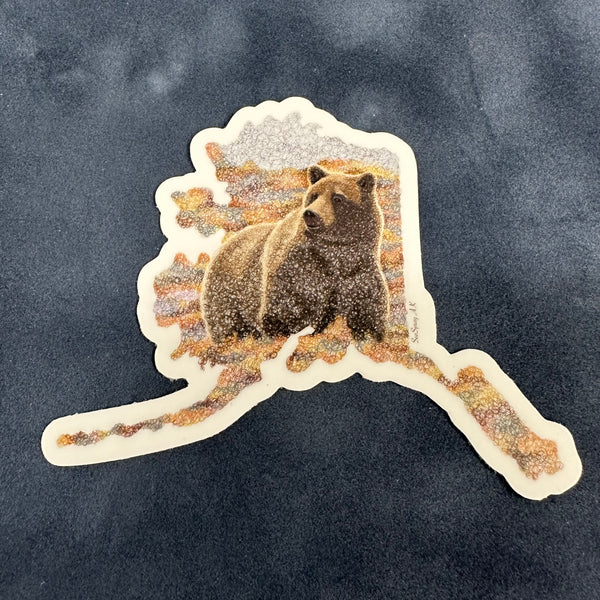 AK Brown Bear Sticker - Forests, Tides, and Treasures