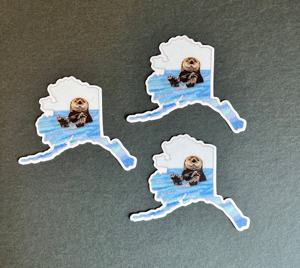 AK Sea Otter Sticker - Forests, Tides, and Treasures
